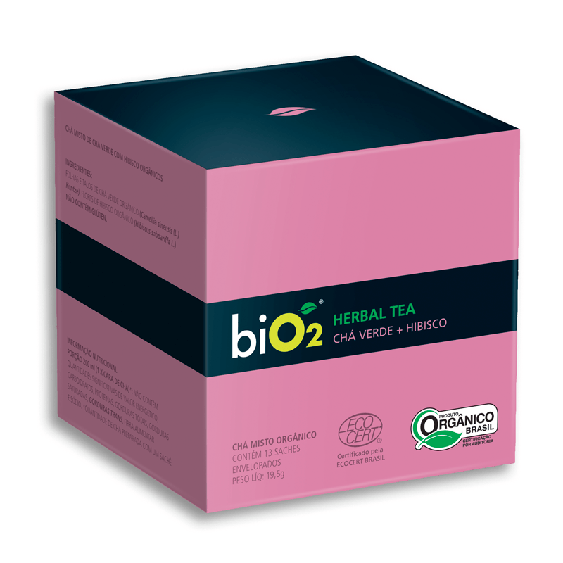 biO2 Herbal Tea Cha Verde + Hibisco biO2 19,5g - Mundo Verde