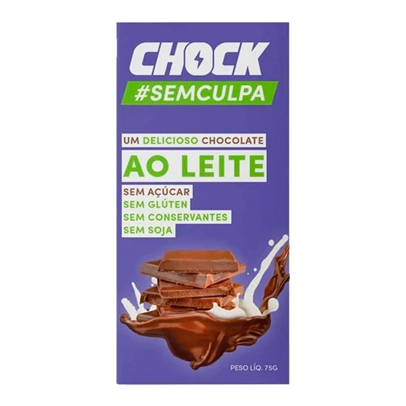 Chocolate Chock ao Leite 75g - Chock - Mundo Verde