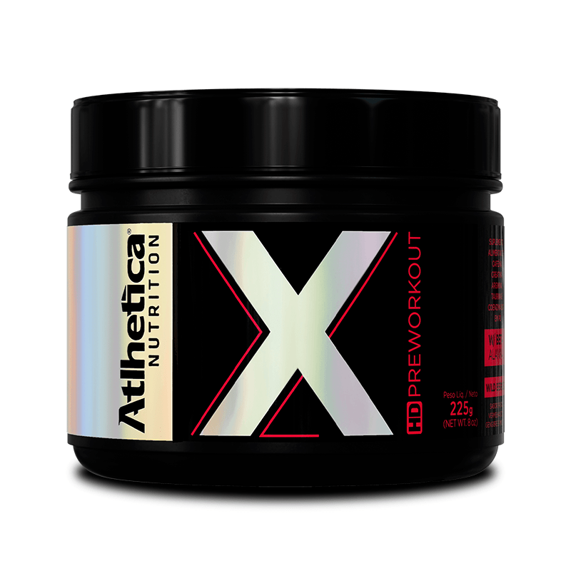 X HD Pre Workout Wild Berries 225g - Atlhetica - Mundo Verde