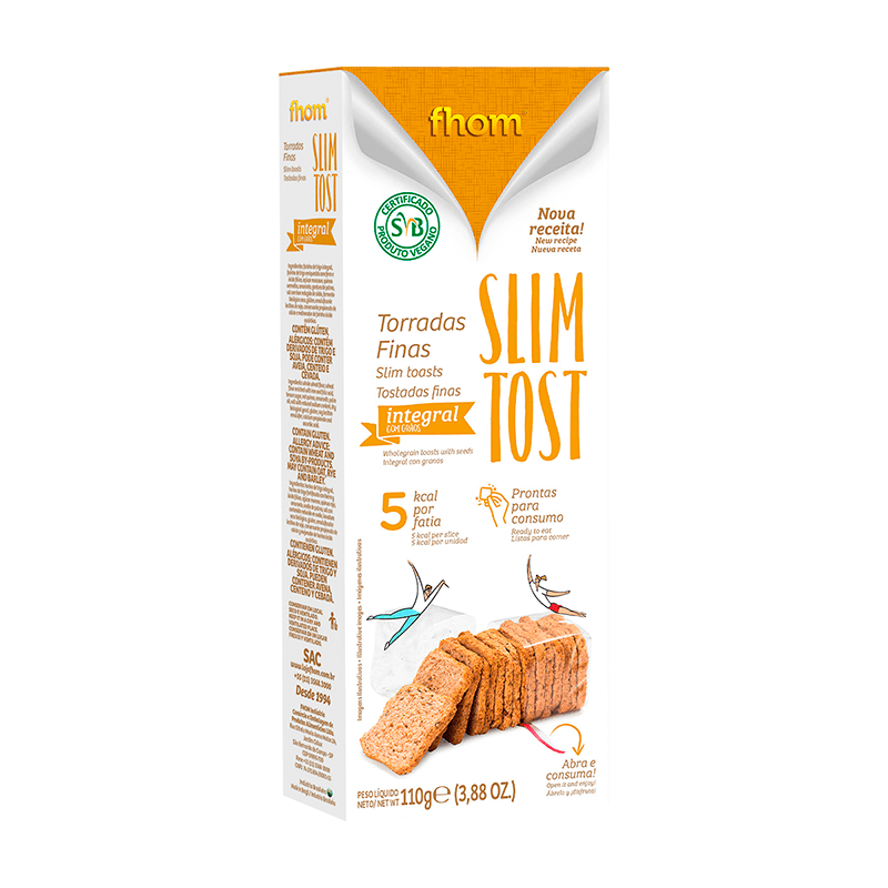 Torrada Slim Tost Integral Fhom 110g - Mundo Verde