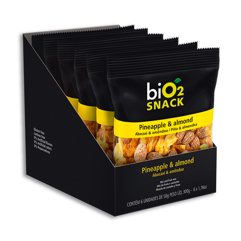 biO2 Snack Abacaxi & Amêndoa 50g - biO2 - Mundo Verde