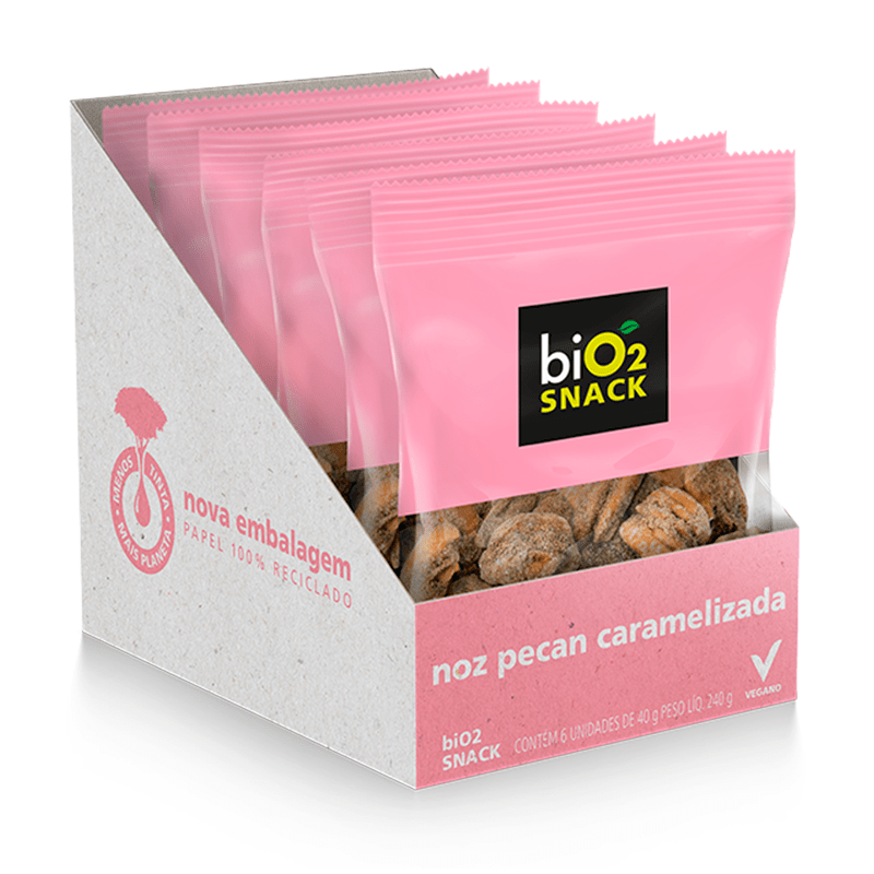 biO2 Snack Noz Pecã Caramelizada 40g - biO2 - Mundo Verde
