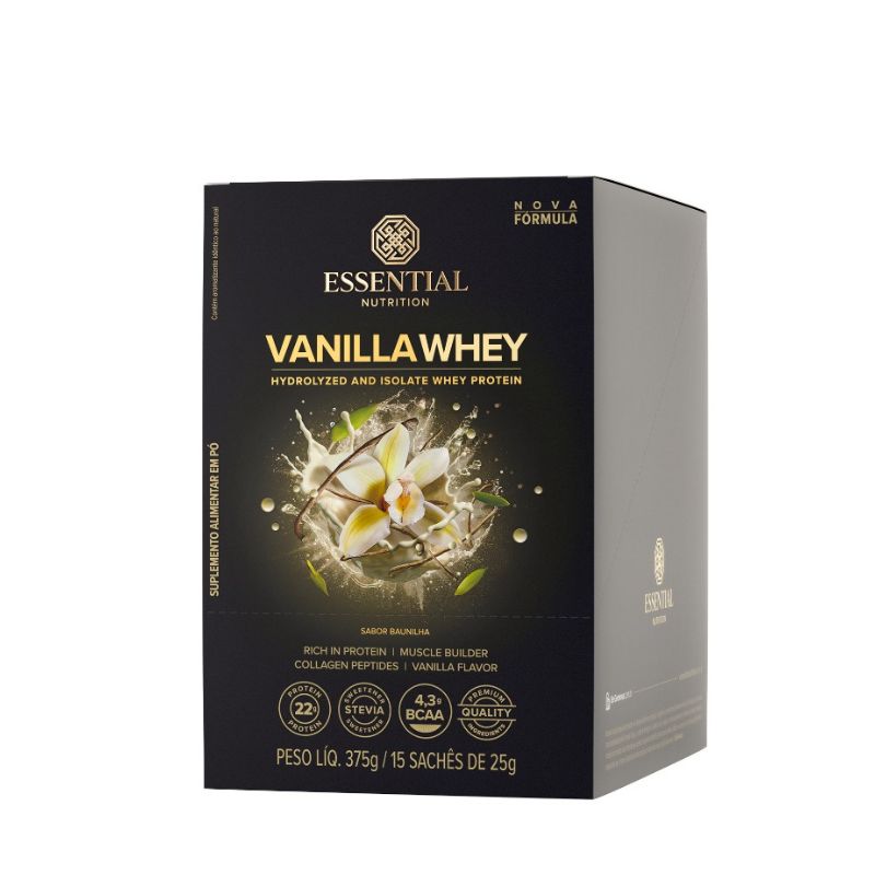 Vanilla Whey Essential Nutrition 15x25g - Mundo Verde