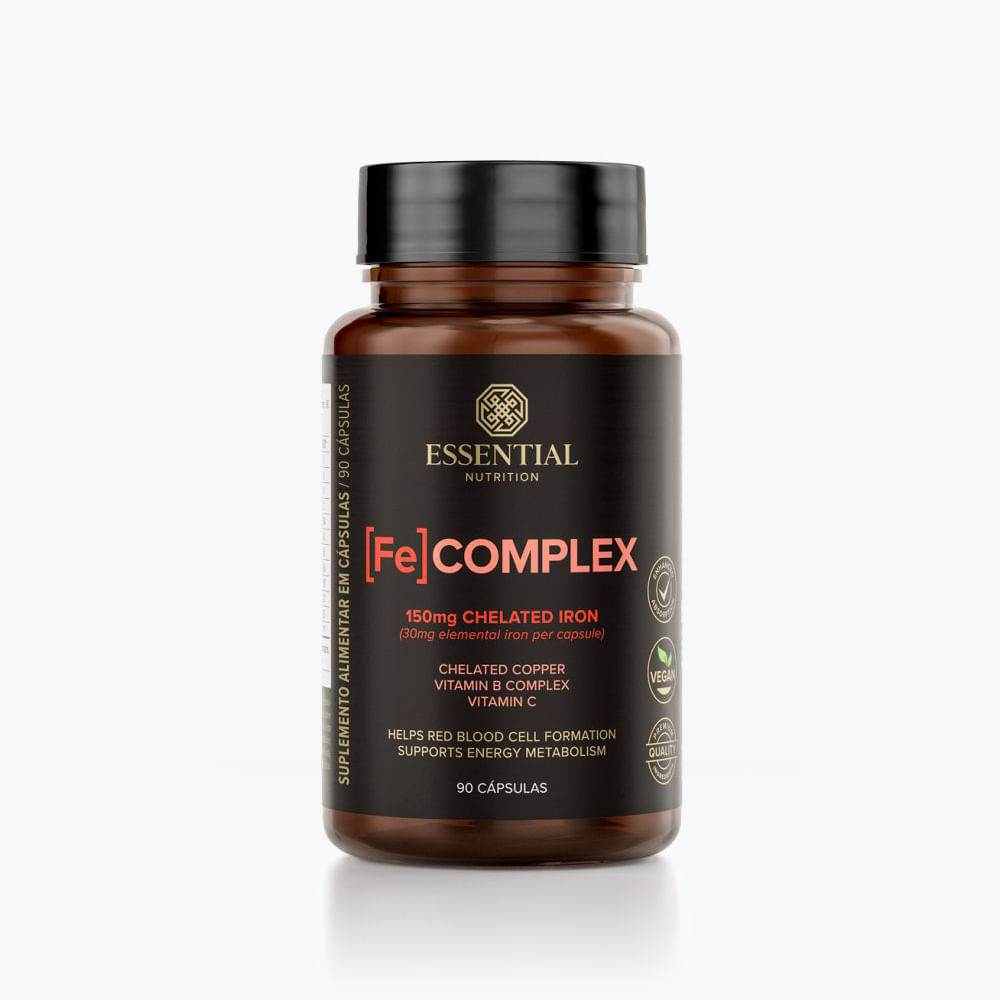 Fe Complex Essential Nutrition 90caps - Mundo Verde